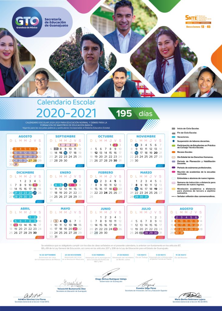 Formaliza GTO Calendario Escolar para el ciclo escolar 2020–2021 ...